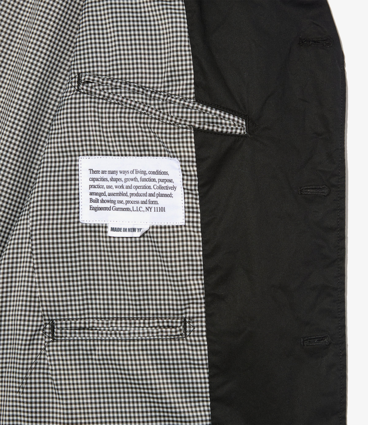 Engineered Garments - Andover Jacket - Black Highcount Twill ...