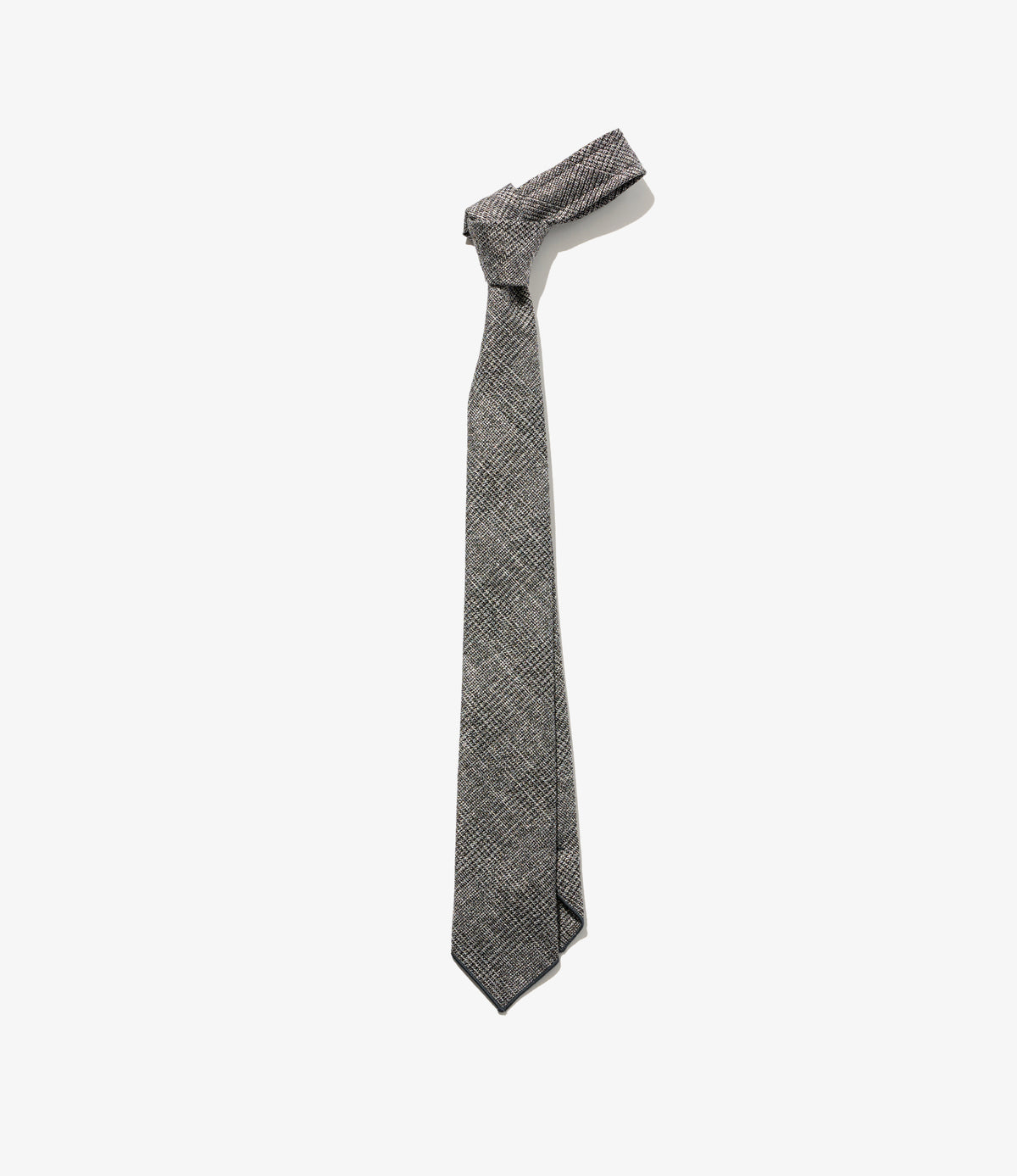 Engineered Garments - Narrow Tie - Dk. Grey Polyester Lurex Glen Plaid ...