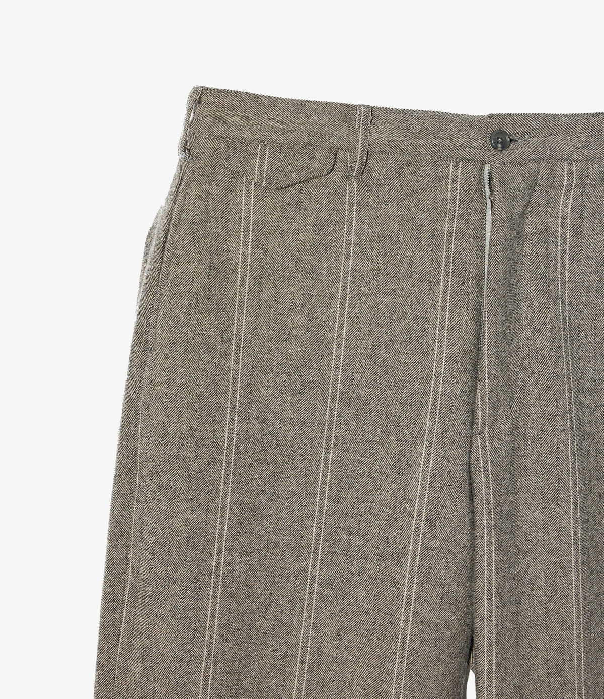 Engineered Garments - Officer Pant - Lt. Grey Wool Striped HB ...